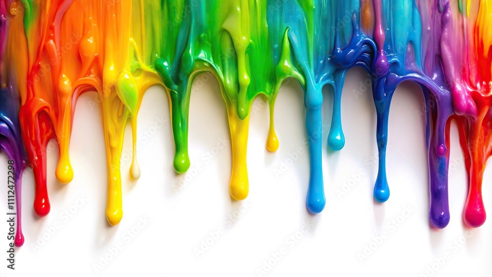 Colorful dripping slime on a white background, liquid, texture Stock ...