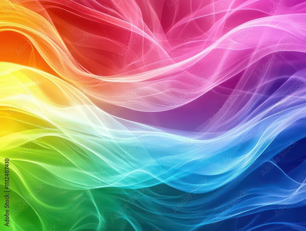 vivid rainbow gradient overlay with smooth transitions, creating a ...
