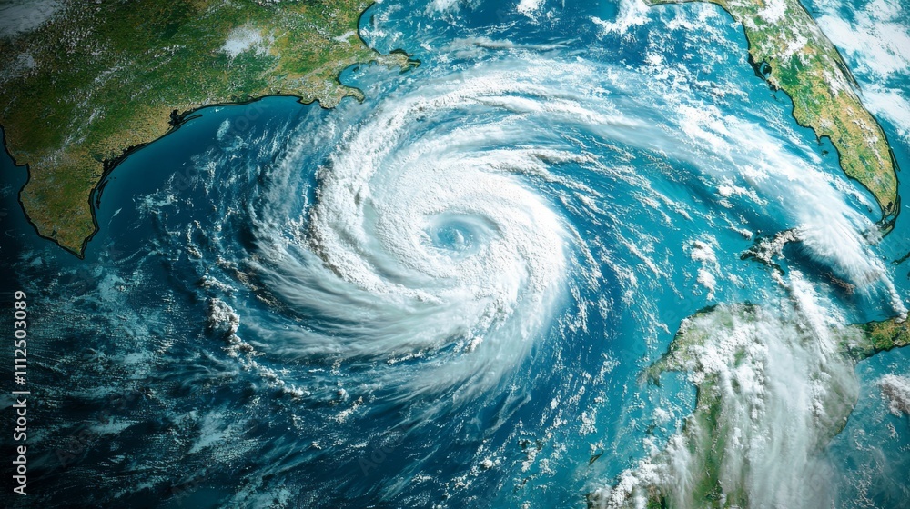 Hurricane Helene's powerful winds and structure are clearly shown in ...