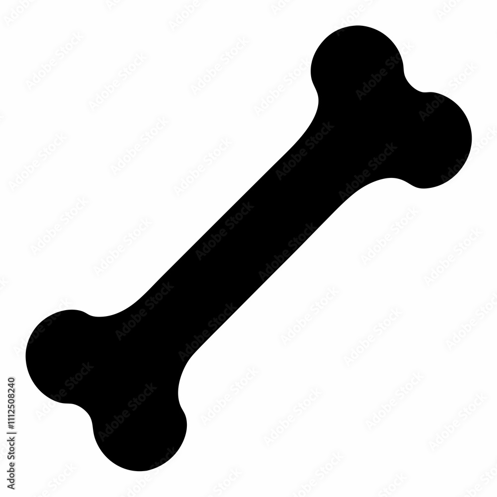 Bone Snap vector silhouette black design white background Stock Vector ...
