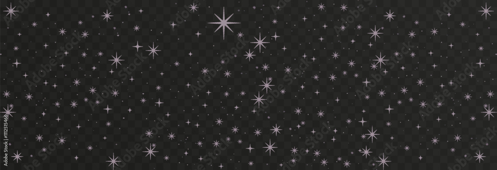Vector space stars png. Glowing stars on transparent background. Space ...