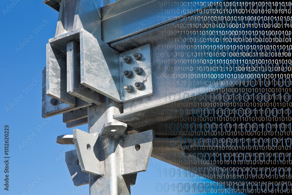 Foto de Stock Calculation of metal structures - Concept with galvanized ...