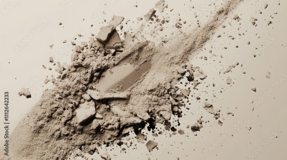 Dynamic Explosion of Powdered Substance on Light Background Capturing ...