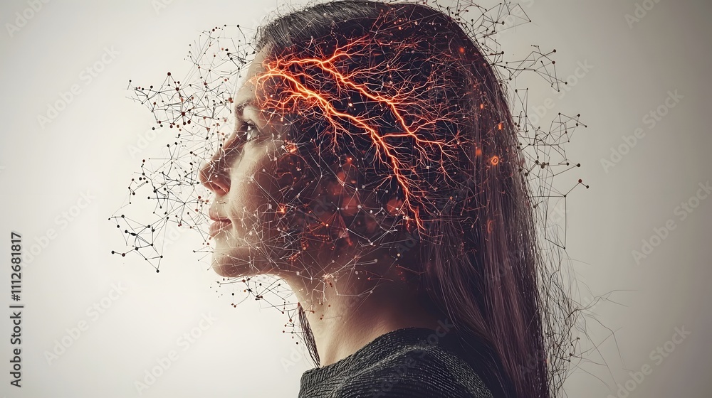 A creative double exposure image of a professional’s profile with ...