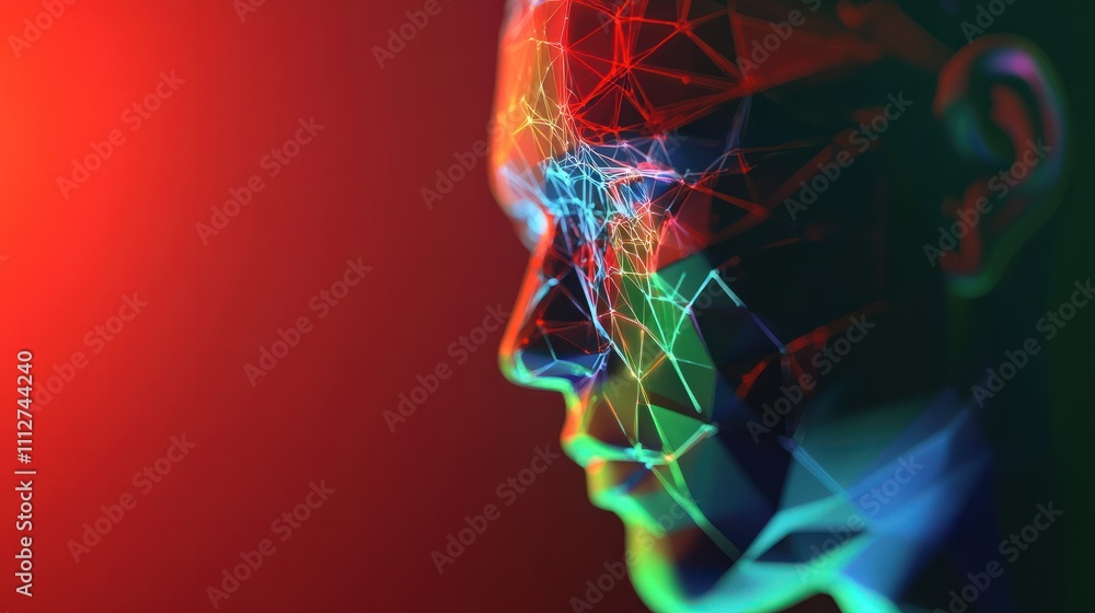 Cybersecurity Concept Iot Attacks On Foreground Screen Hacker Silhouette Hidden With Low Poly