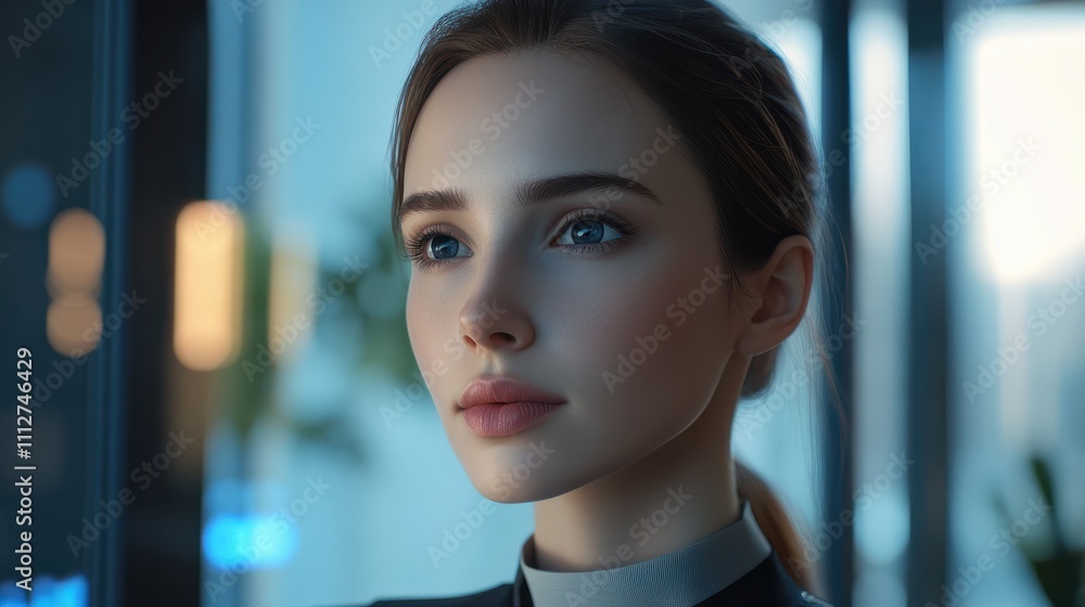 Stock-Foto „Human interact with AI artificial intelligence virtual assistant chatbot in concept ...