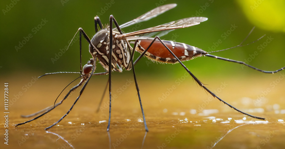 The aedes aegypti mosquito, called the Yellow Fever mosquito, is well ...