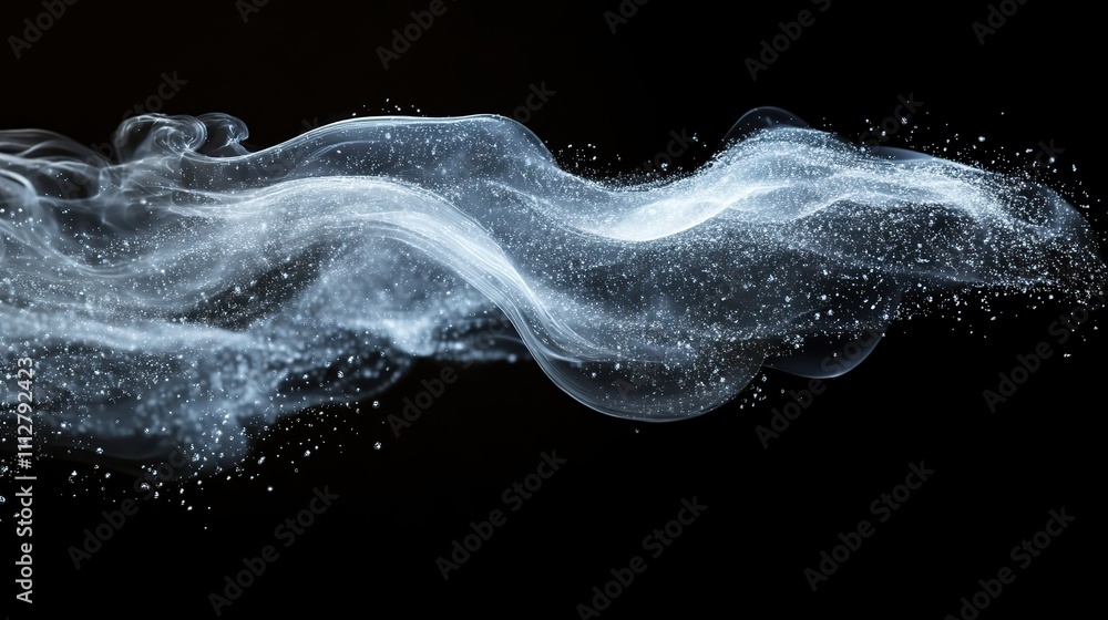 fast flowing air jet shown as a technical diagram of fluid dynamics ...