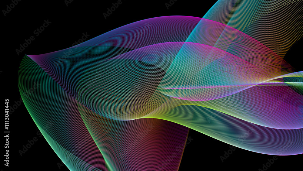 The lines are in futuristic gradient color. Stock Illustration | Adobe ...
