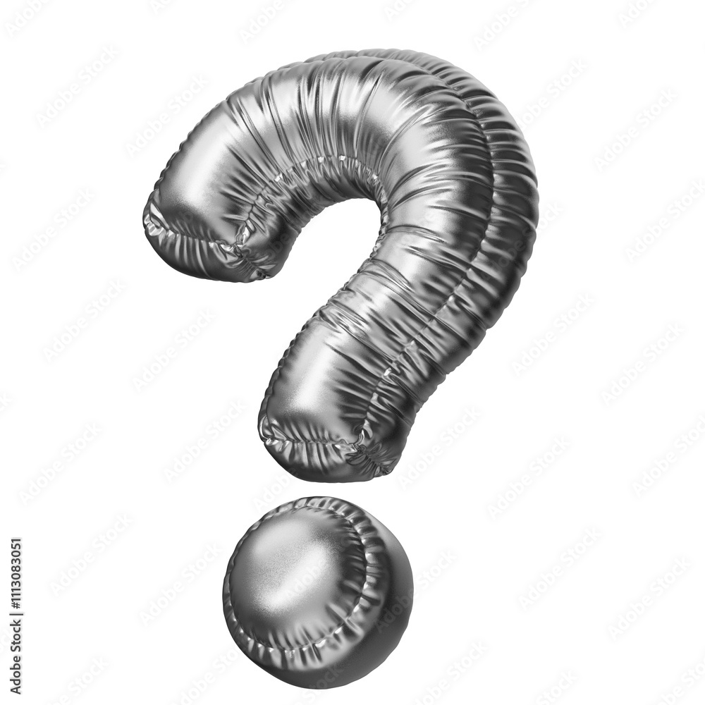 Question mark symbol in the shape of a balloon, isolated on a ...