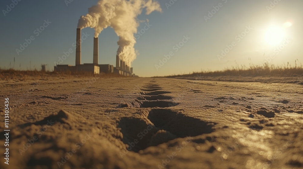 Smoky industrial chimneys under a hazy sky highlight the human ...