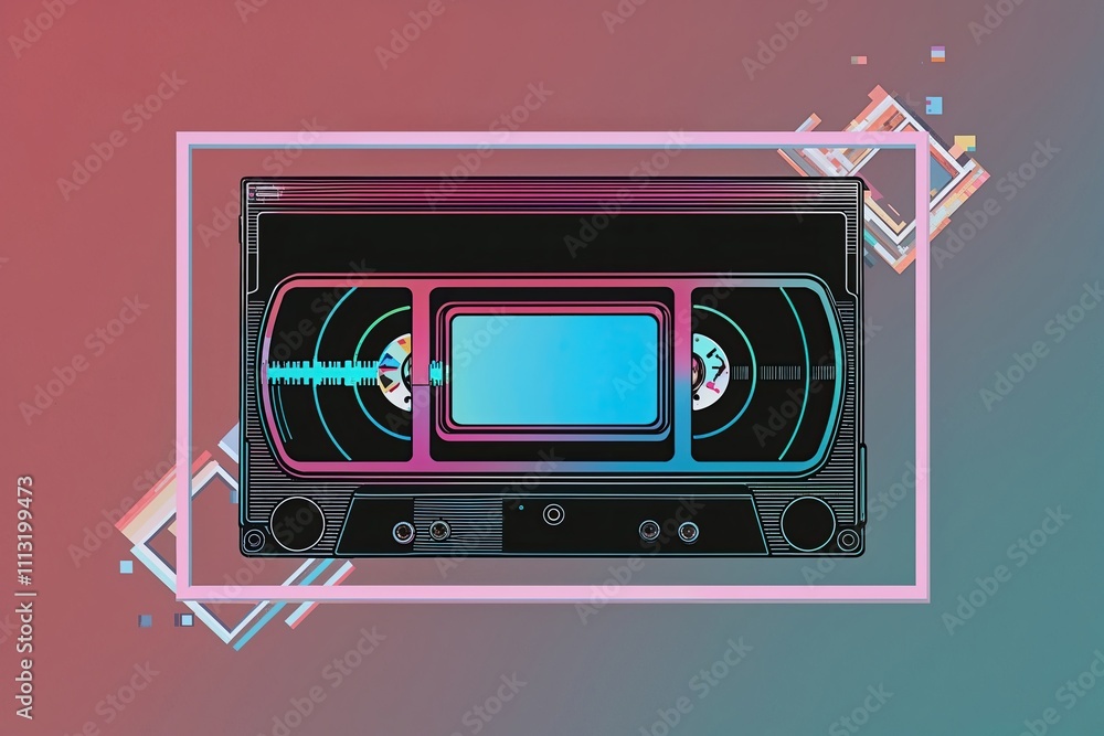 Nostalgic VHS Distortion Overlay with Semi-Transparent Frame and 8k ...