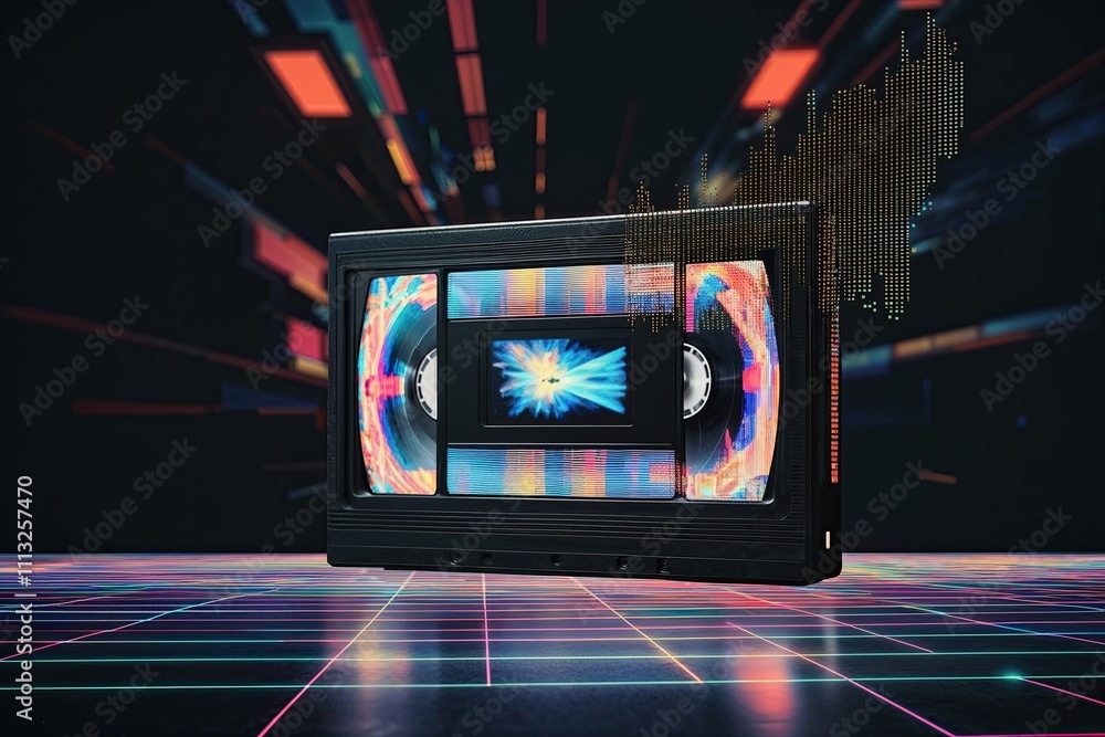 Artistic VHS Transmission with Enigmatic 80s Analog Distortions and ...