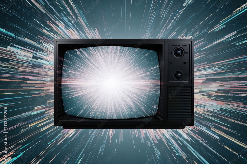 Nostalgic 80s VHS Glitches and Captivating Analog TV Static Overlay in ...