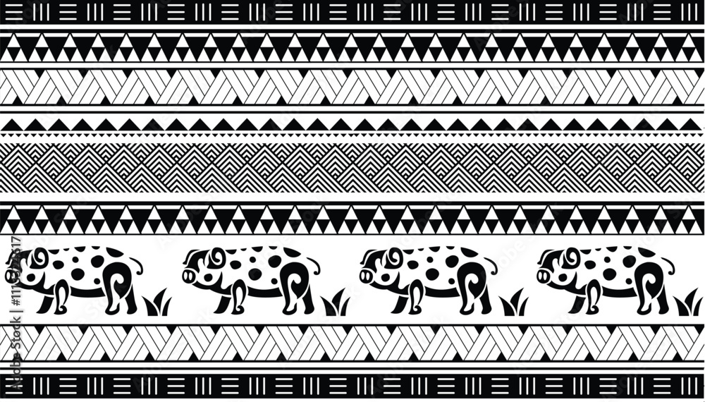 Maori Polynesian indigenous Pattern Background Wallpaper Banner ...