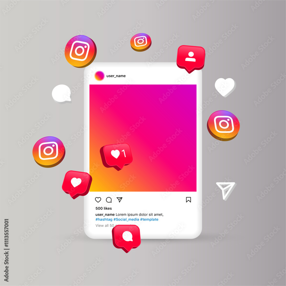 instagram mockup social media post template frame , instagram feed post ...