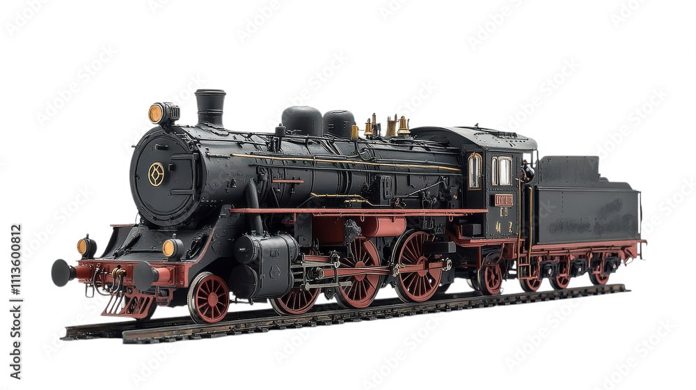 Intricately designed steam locomotive showcases the artistry of its era ...