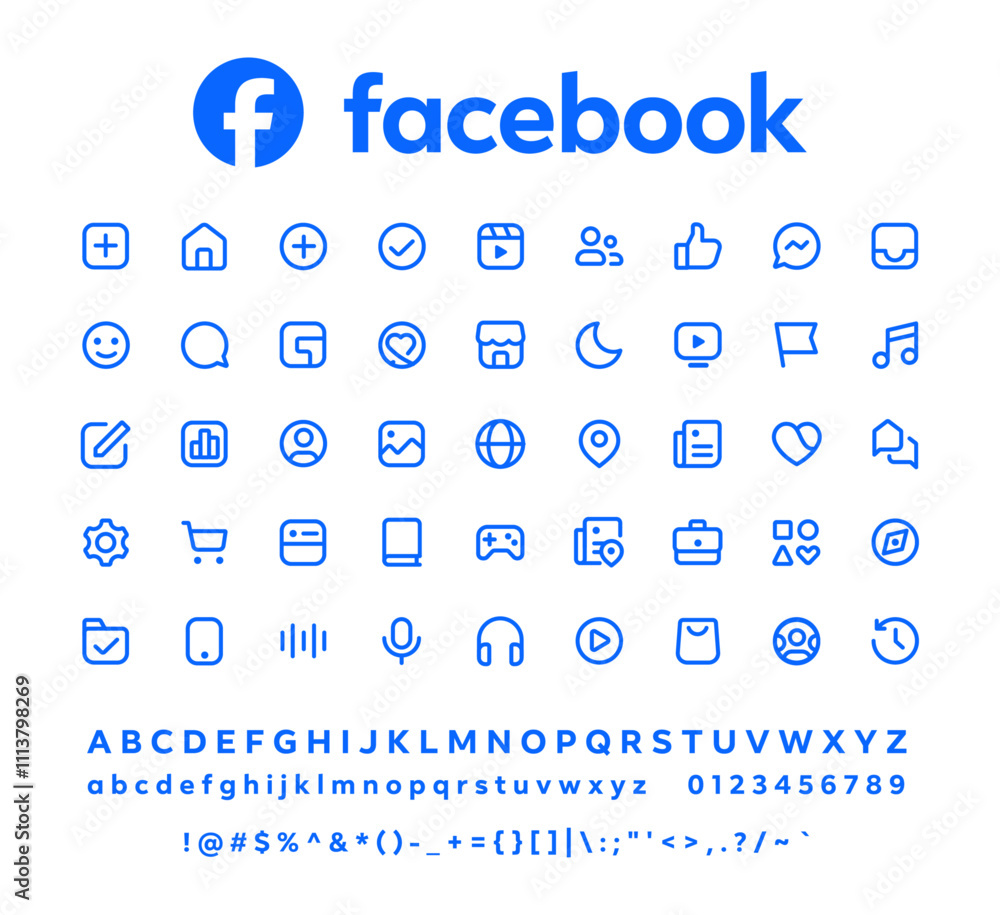 Image vectorielle Stock facebook icons social media face book reactions ...