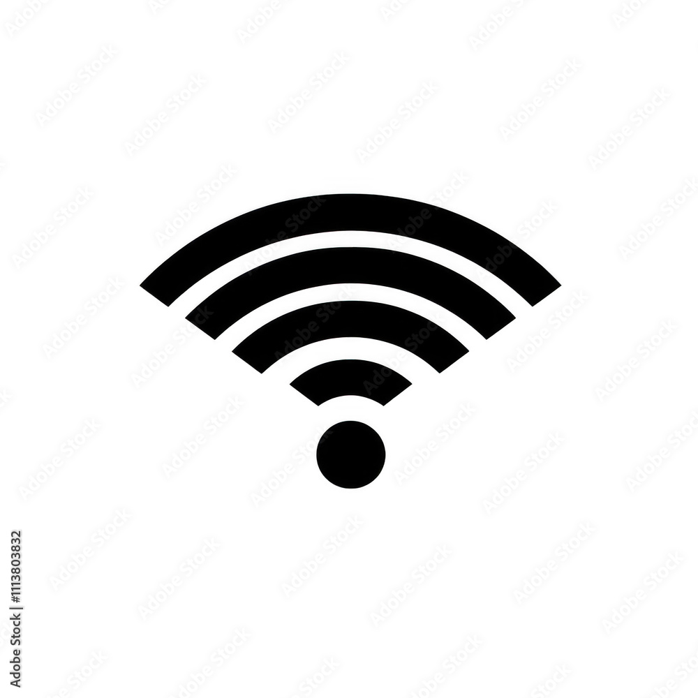 Black icon of Wi-Fi Router icon png Minimalist flat icon, vector logo ...