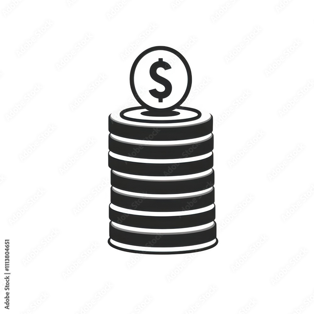 Black Income icon png Minimalist flat icon, vector logo style sign ...