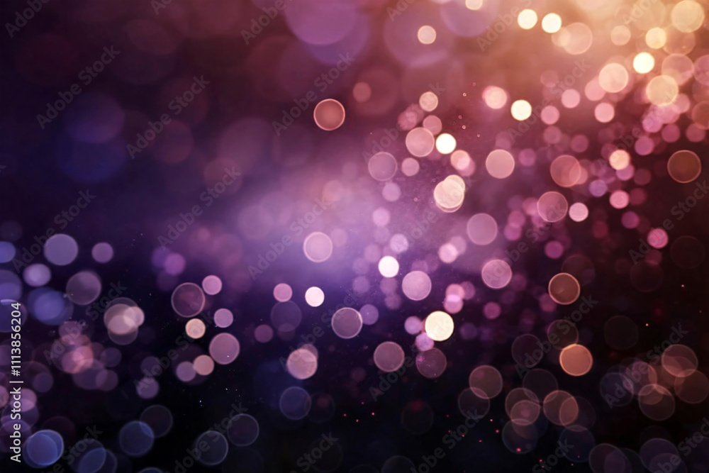 Purple Bokeh Lights Background with Gradient Glow and Abstract Soft ...