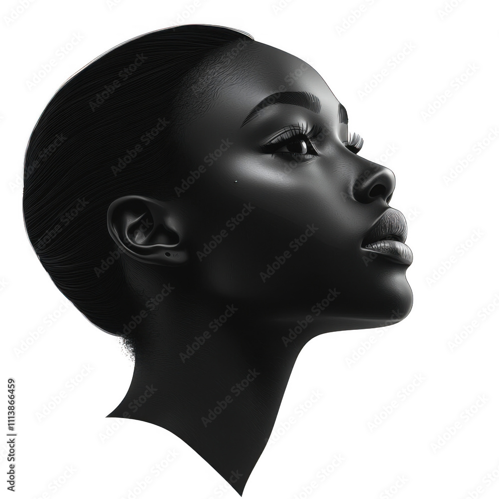 Black Profile icon png Minimalist flat icon, vector logo style sign ...