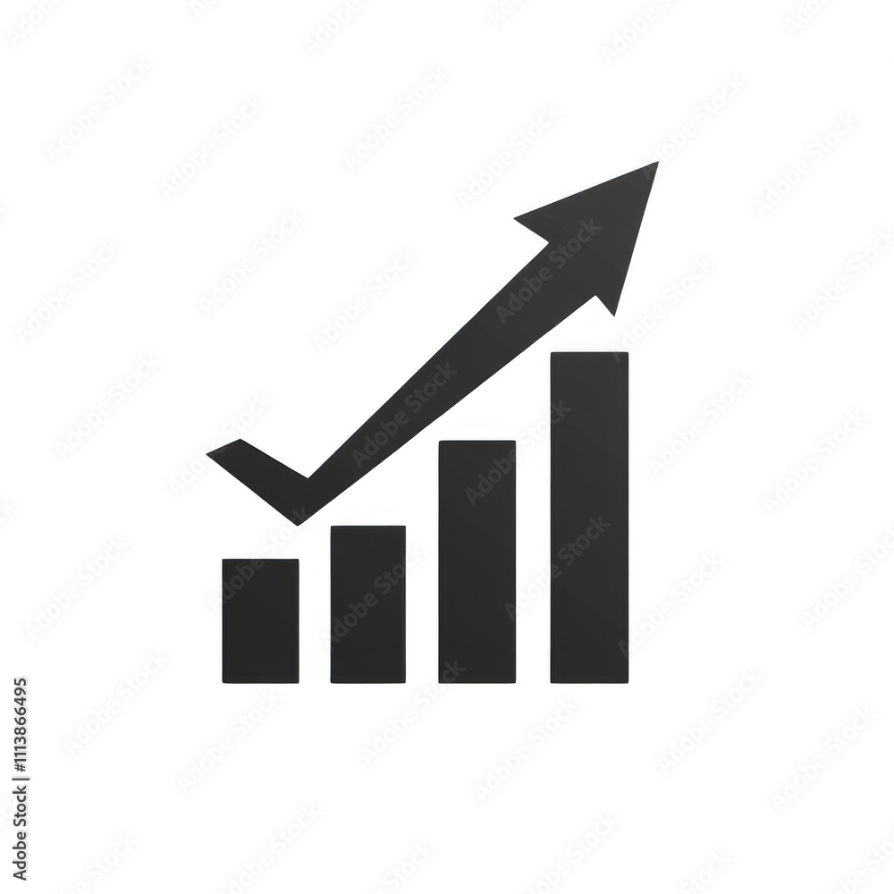 Black Profit icon png Minimalist flat icon, vector logo style sign ...