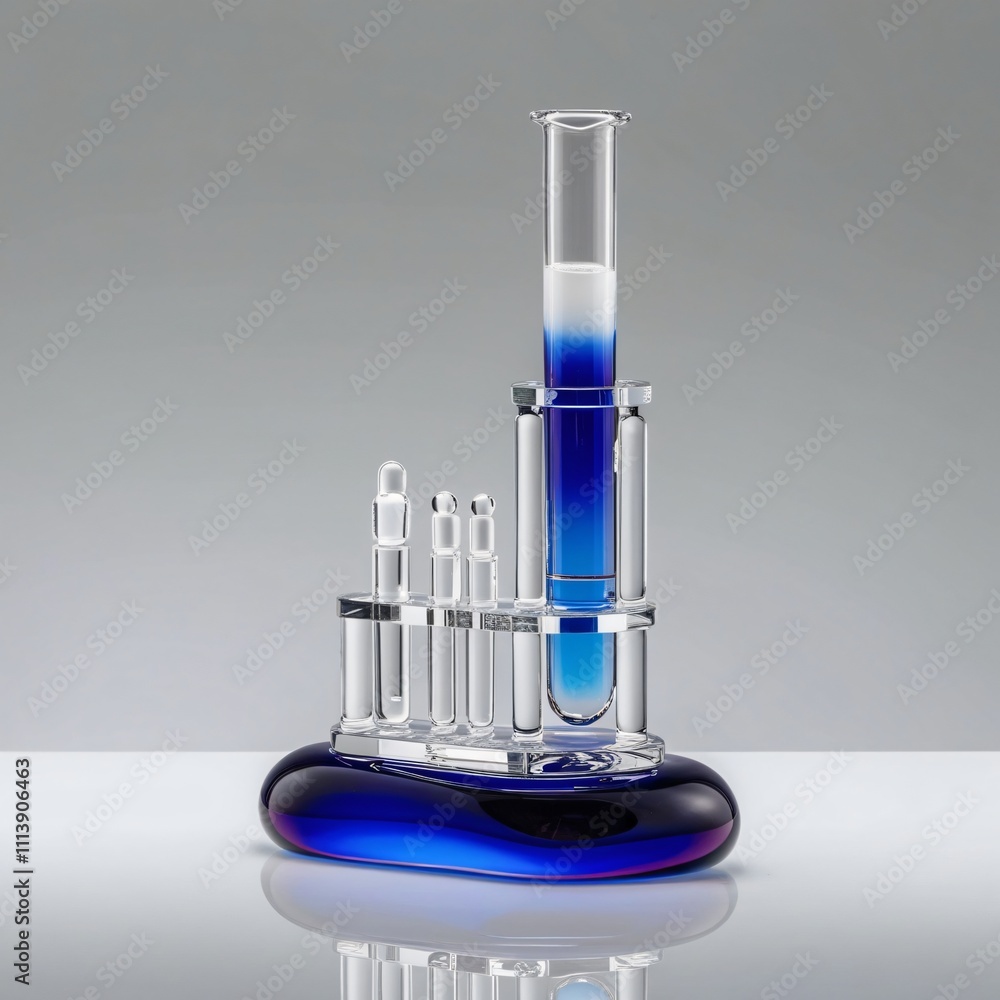 Glass sculpture of Chemical Agent Detection Kit weapon, transparent to ...