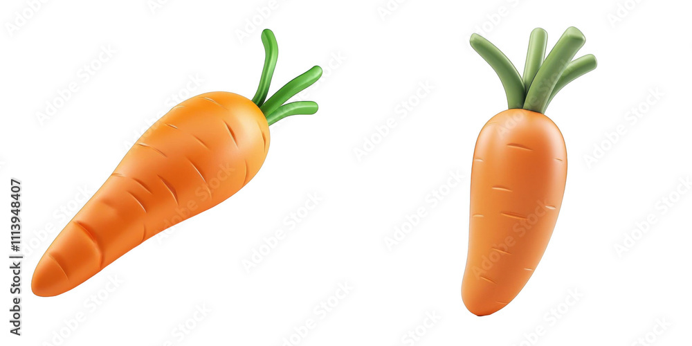 3d render carrot isolated on transparent background Cartoon ...