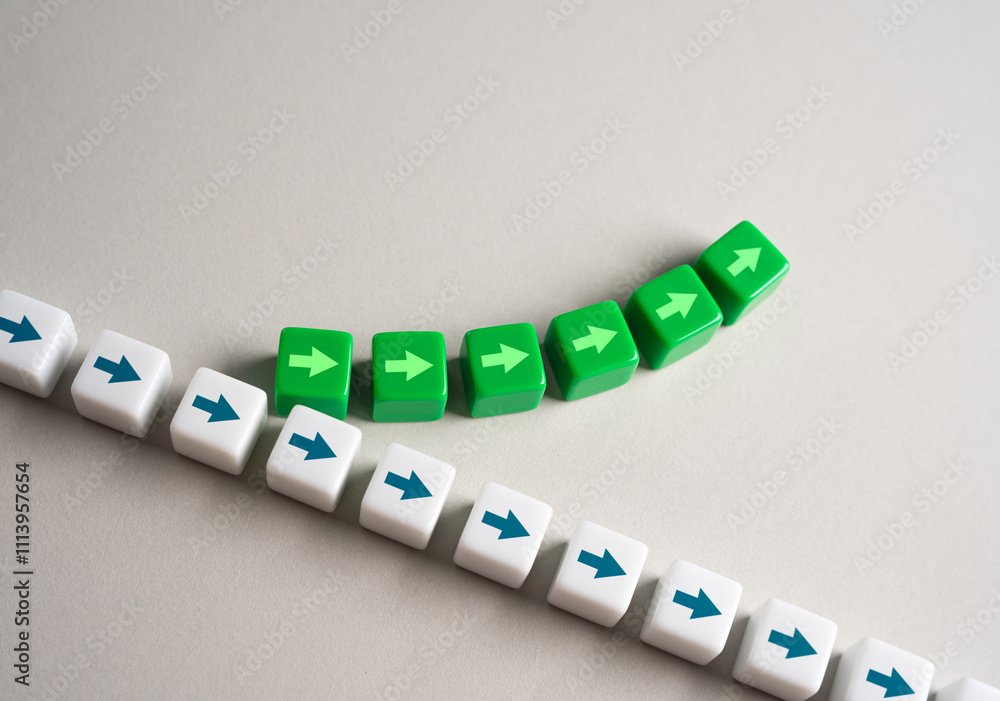 Foto de Stock To deviate from the path to success. To take matters into ...