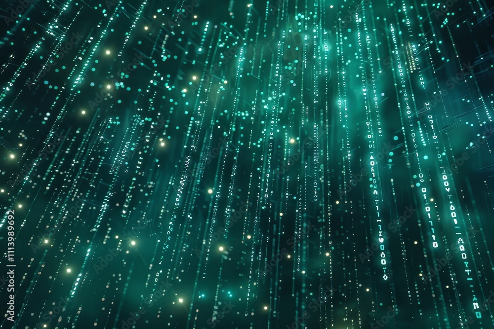 A visual representation of a computer program generating a digital ...