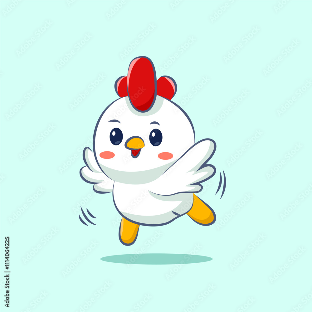cute cartoon character chicken vector design for elements clipart and ...