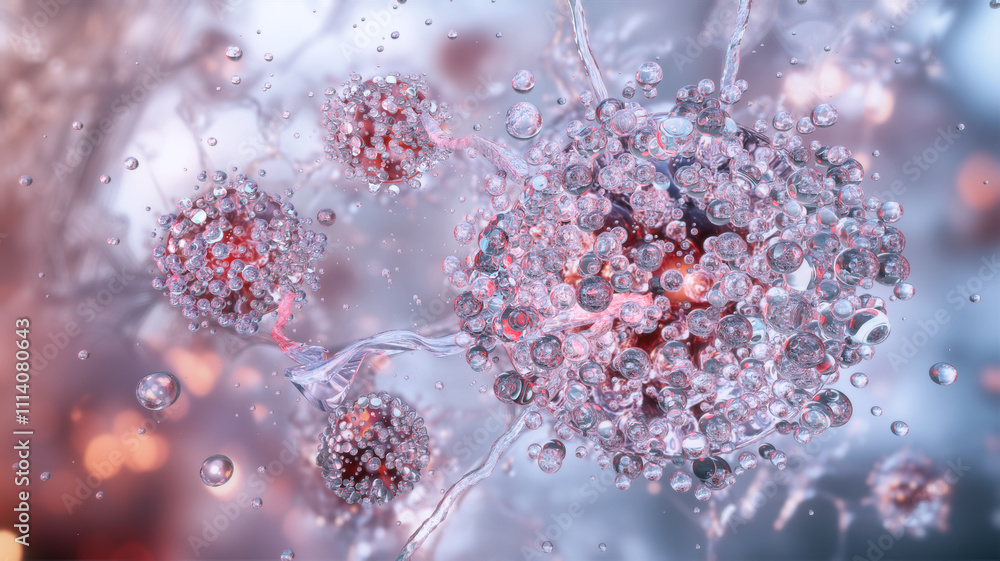 Nanotechnology, drug delivery biotechnology background. Nanoparticles ...