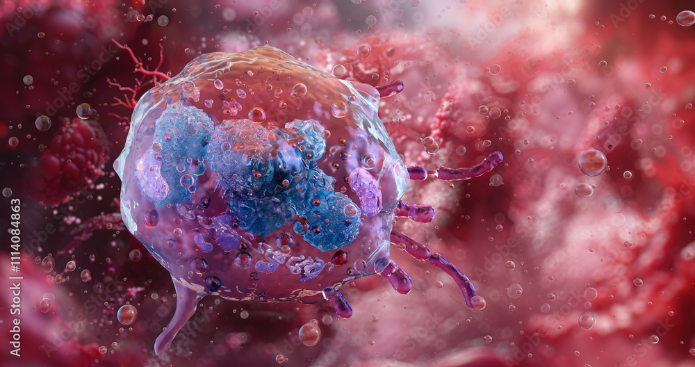 Megakaryocyte, large bone marrow cell responsible for producing blood ...