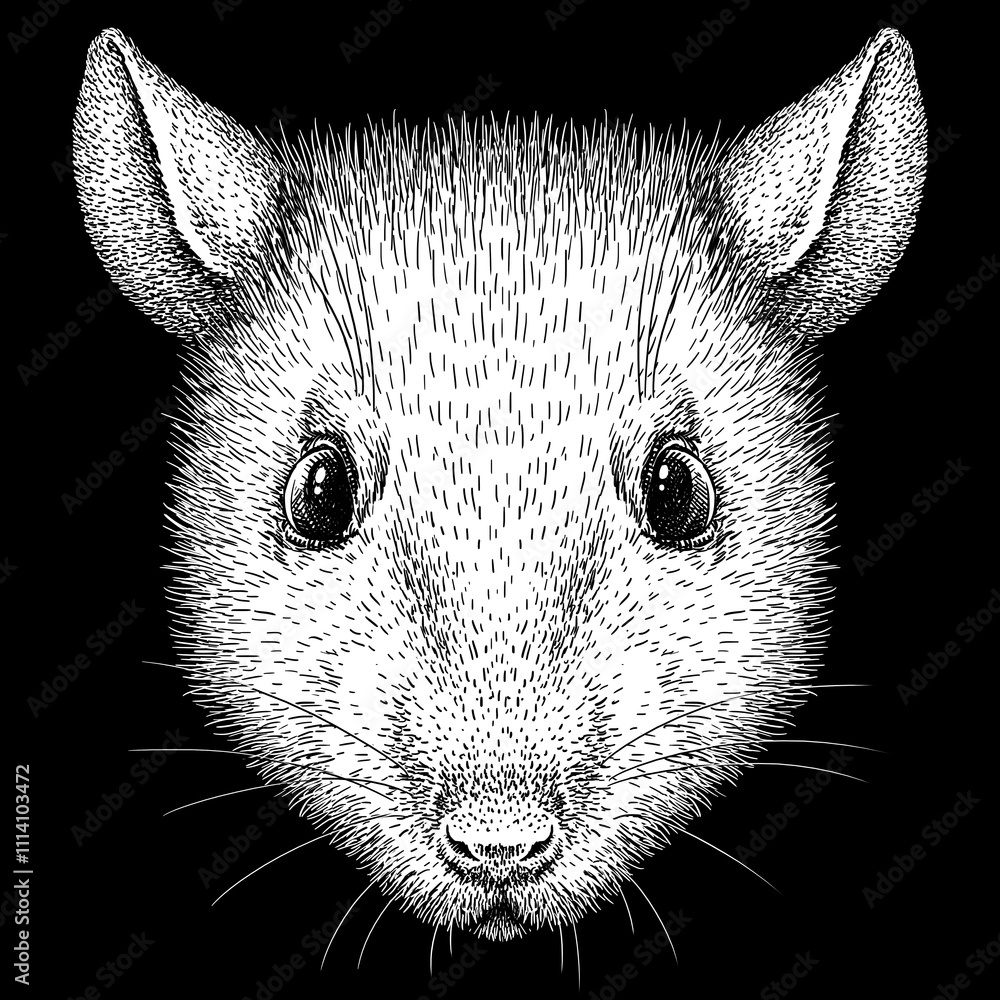 Vintage engraving isolated mouse set illustration mice ink sketch. Rat ...