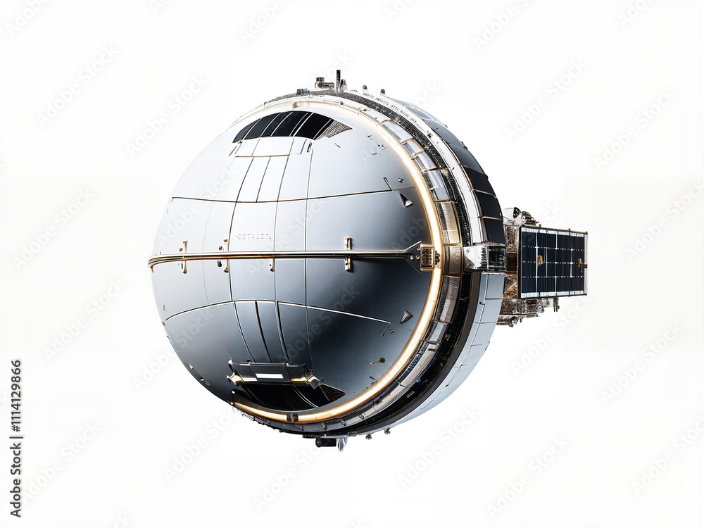 Interstellar satellites on transparent backgrounds, aerospace ...