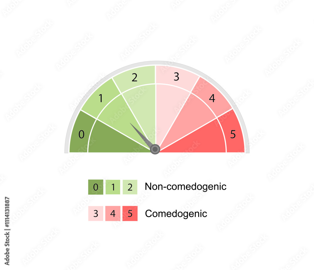 Comedogenic scale, how likely an ingredient is able to clog pores and ...
