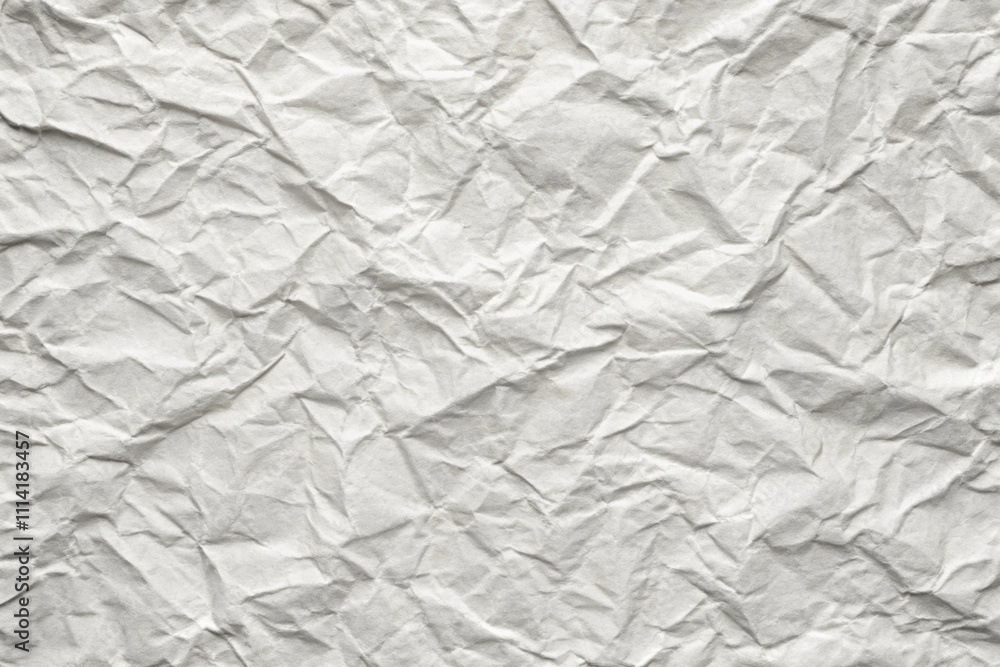 crumpled paper background crumpled paper texture, detailed folds, light ...