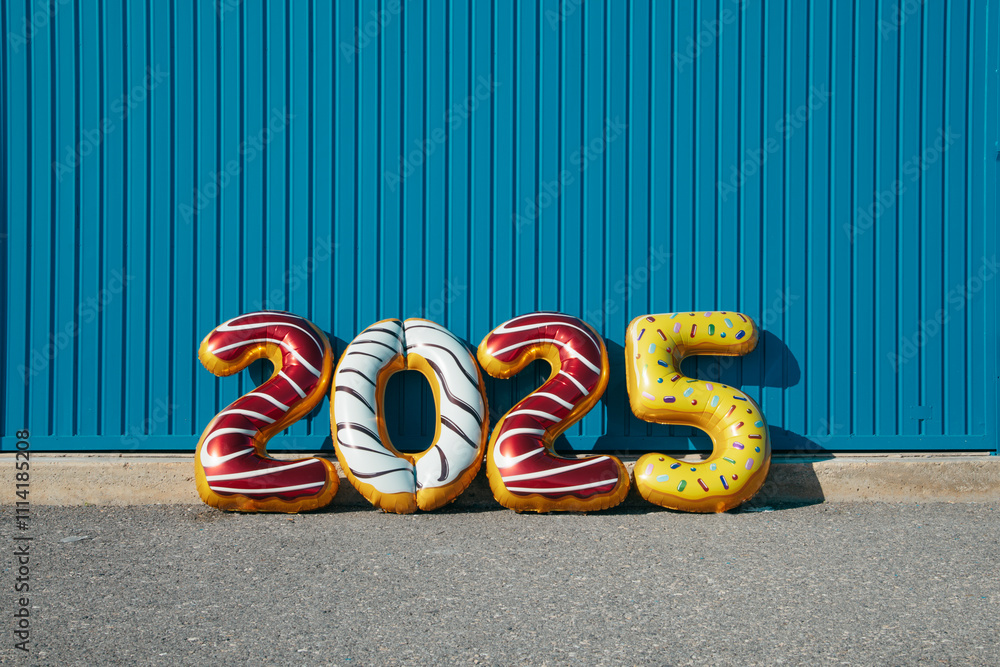 the number 2025, as the new year, outdoors Stock Photo | Adobe Stock