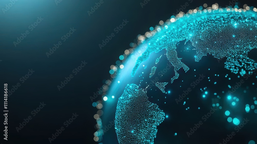 globe Data Visualization and Analytic Rotating globe with interactive ...