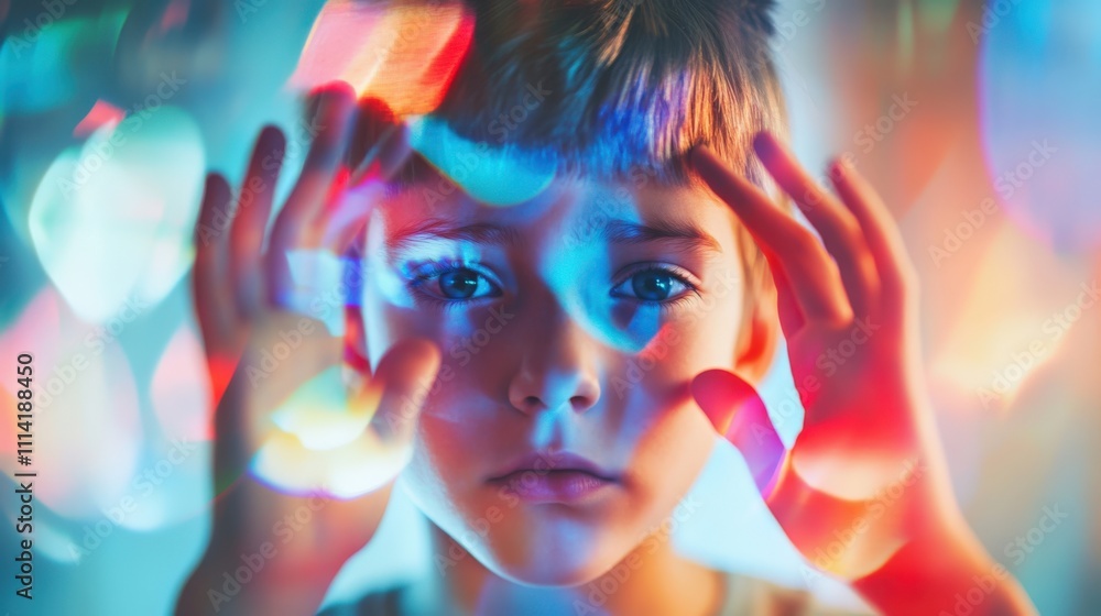 Abstract Representation Of Sensory Overload In Autism Child Stock Photo ...