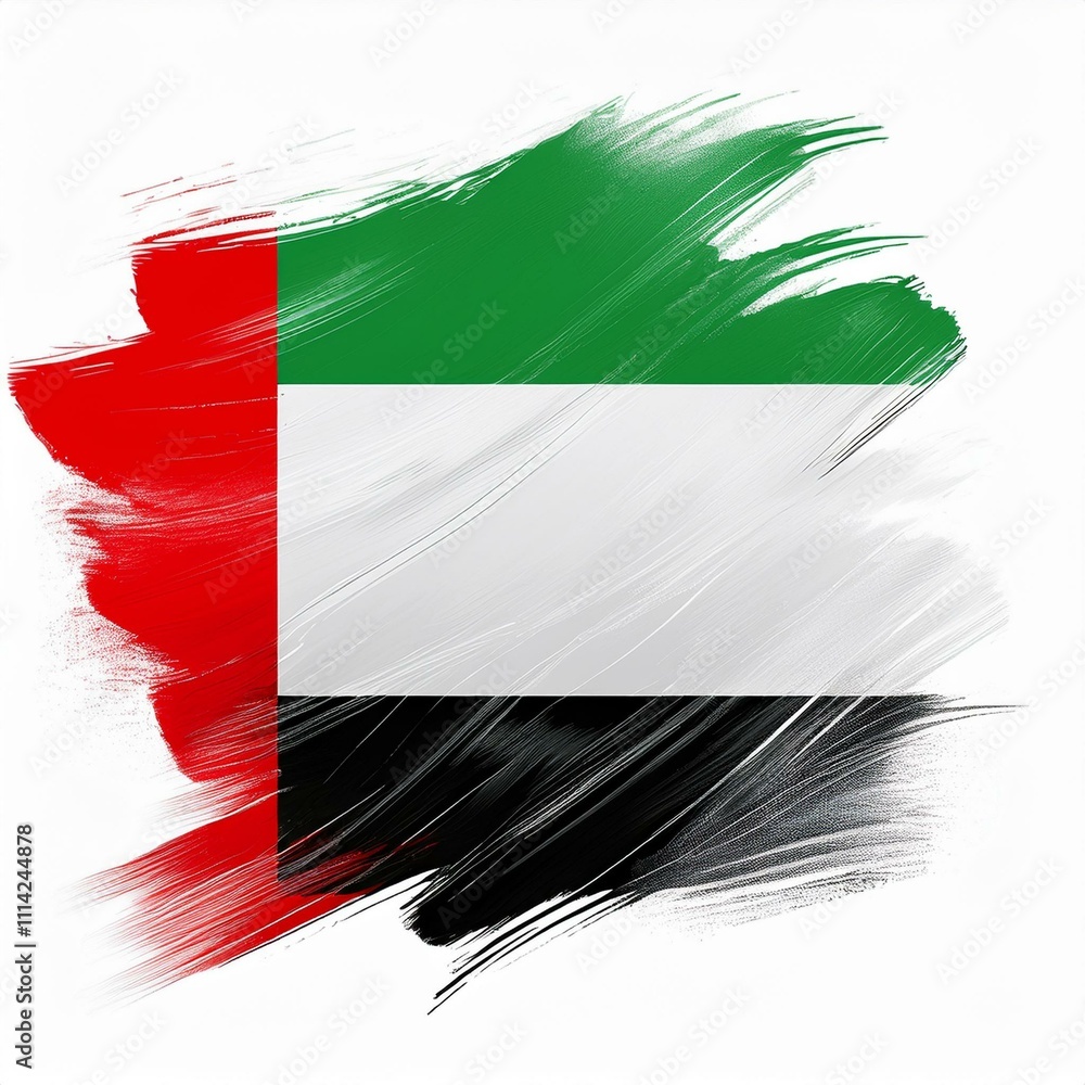 UAE Abstract Flag Design Transparent Background With AI Image Stock ...