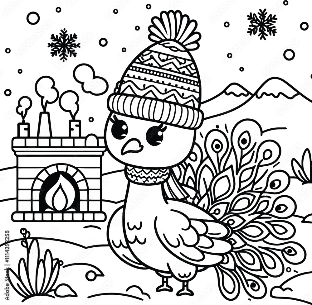 Wildlife in the Snow Safari Animals Coloring Fun, Arctic Safari Animals ...