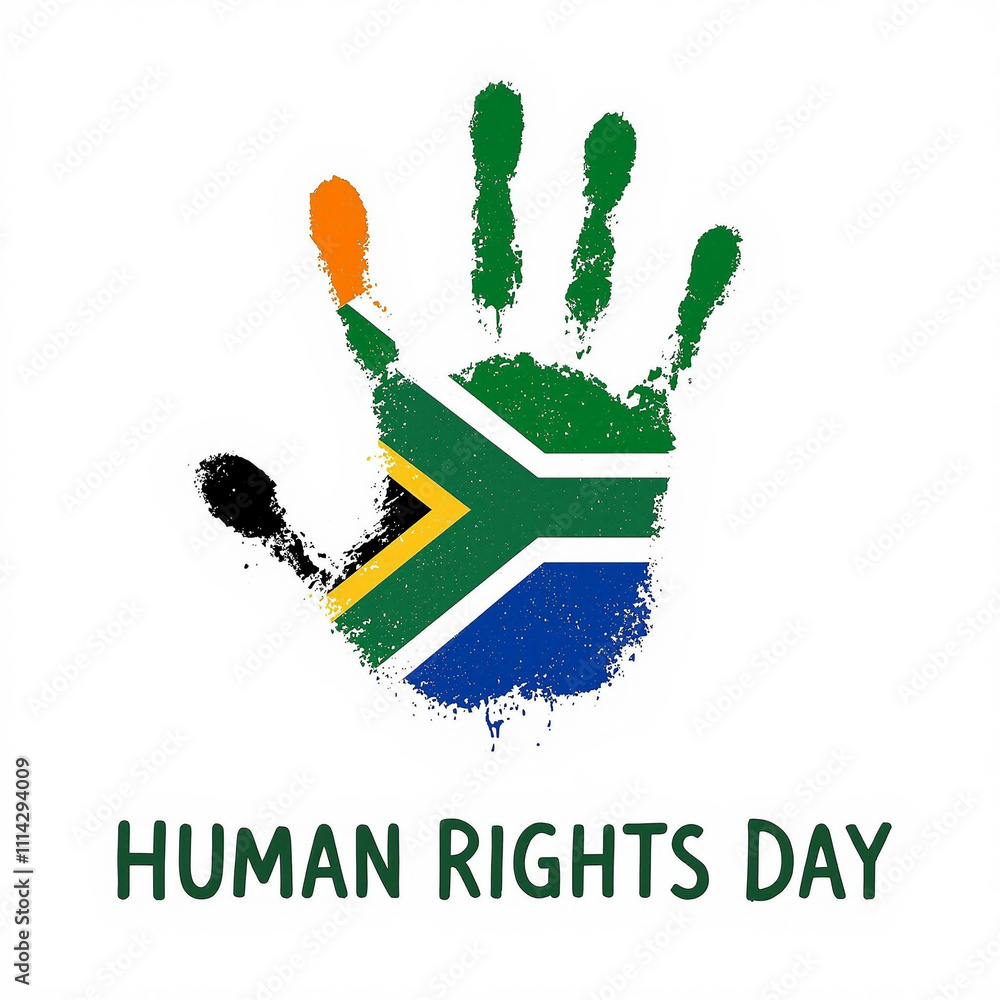 Human Rights Day in South Africa - Handprint Symbolism Stock ...