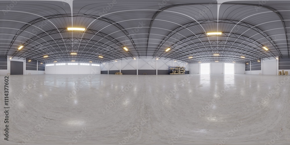 Full spherical hdri panorama 360 degrees of empty exhibition space ...