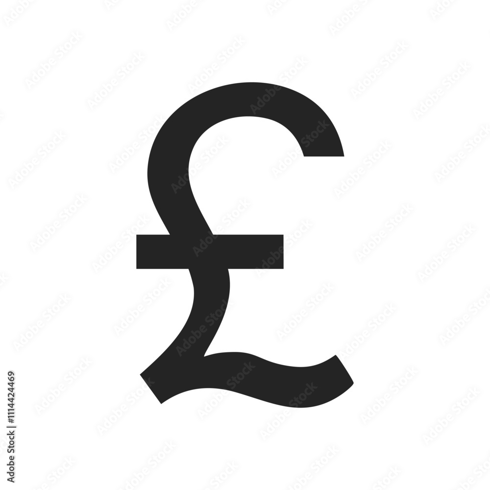 pound symbol icons, Black and White pound Icon vector silhouette white ...