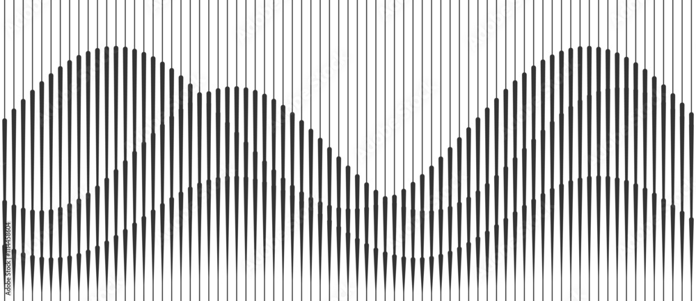 Abstract art geometric background with vertical lines. Optical illusion ...