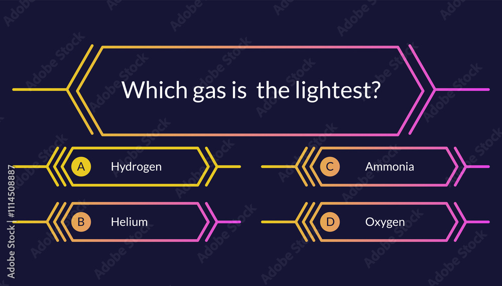 Quiz game questions or test menu choice templates with answers. Trivia ...