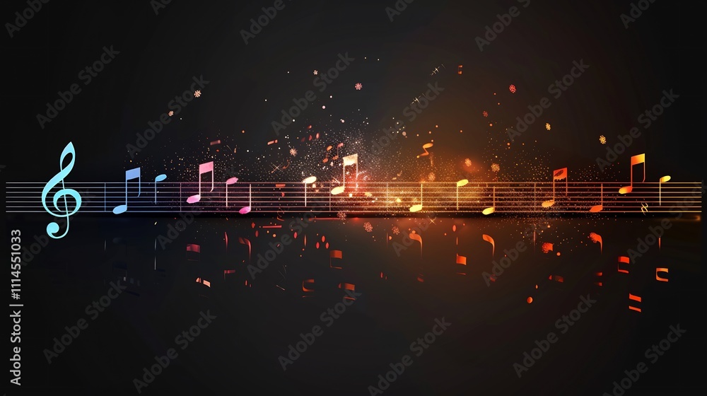 Visual representation of major scale Western music theory with clear ...