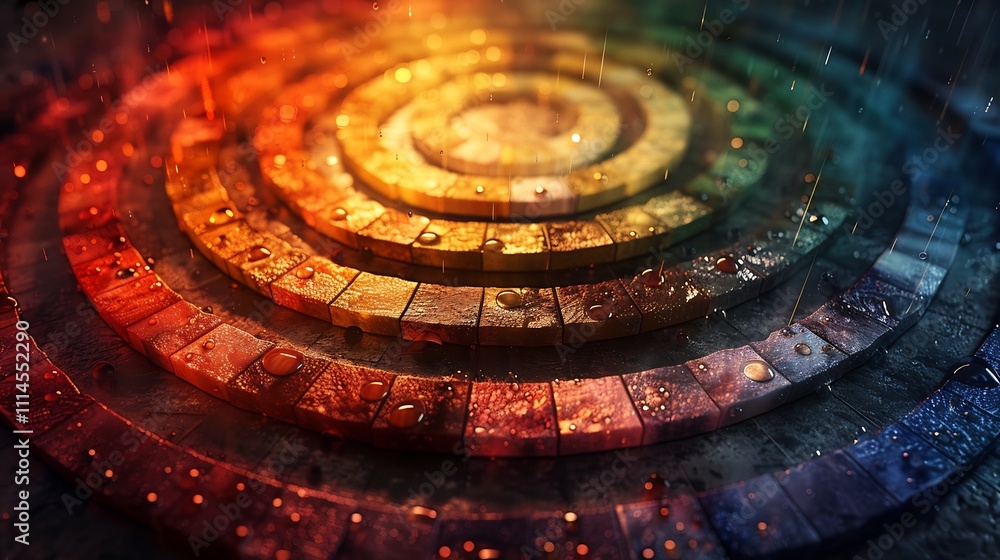 Colorful chart of circle of fifths with key signatures and tonal ...